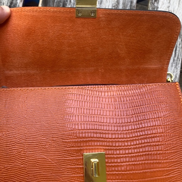 castellani viola | Bags | Viola Castellani Orange Leather Chain Bag ...